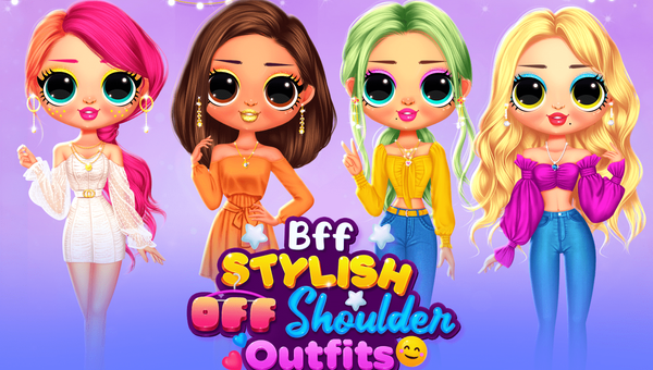 Bff Stylish Off Shoulder Outfits | 🕹️ Play Bff Stylish Off Shoulder ...