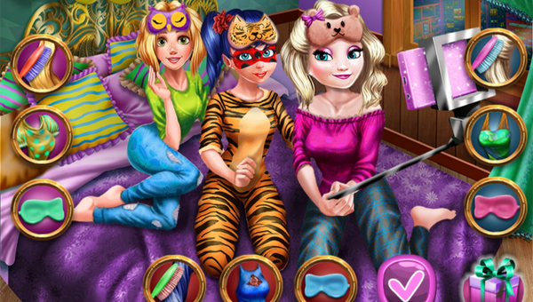 Bffs Sleepover Selfie 🕹️ Jogue Bffs Sleepover Selfie Online Gamepix