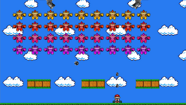 Mario Invaders: play Mario Invaders online for free on GamePix. Mario ...